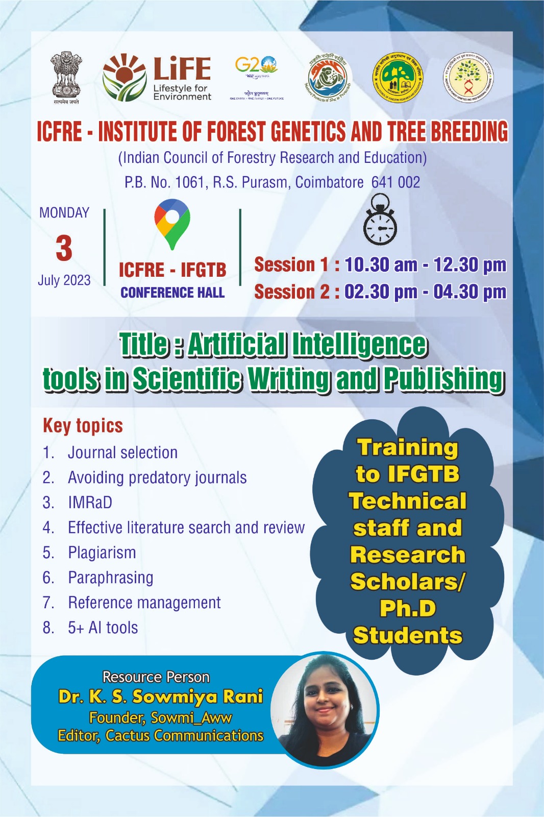 Institute of Forest Genetics and Tree Breeding, Coimbatore